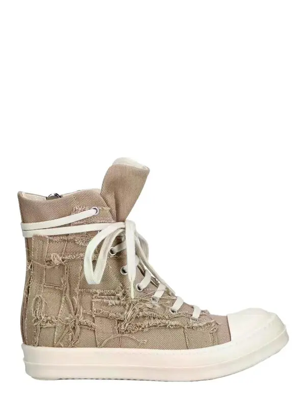 Rick Owens Distressed High-top Sneakers - Neutrals