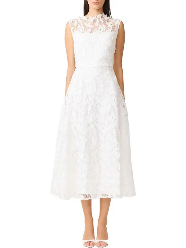 ELLIATT Eris Lace Midi Dress - White
