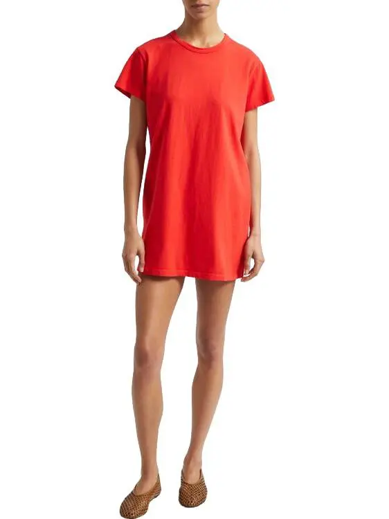 LESET Margo Short Sleeve T-shirt Dress - Cerise