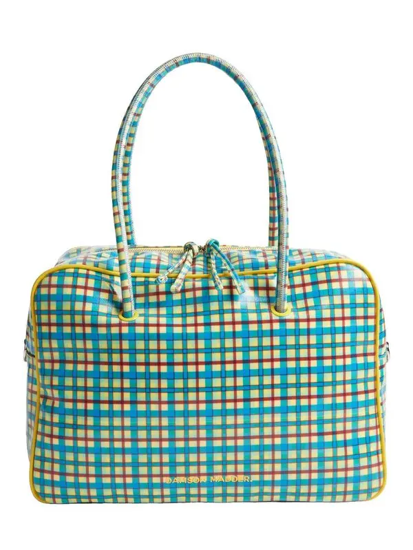 DAMSON MADDER Truro Coated Holdall Shoulder Bag - Green Multi
