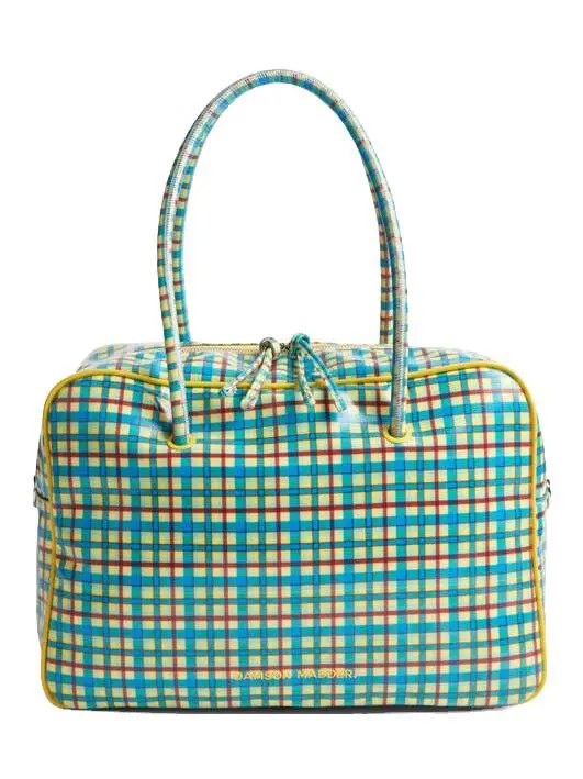 DAMSON MADDER Truro Coated Holdall Shoulder Bag - Green Multi