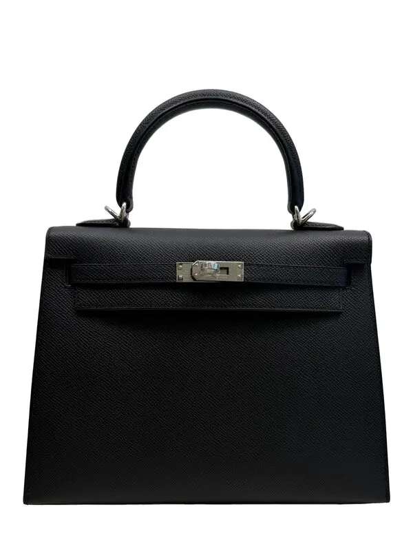 Hermès Kelly Epsom Palladium Hardware - Black