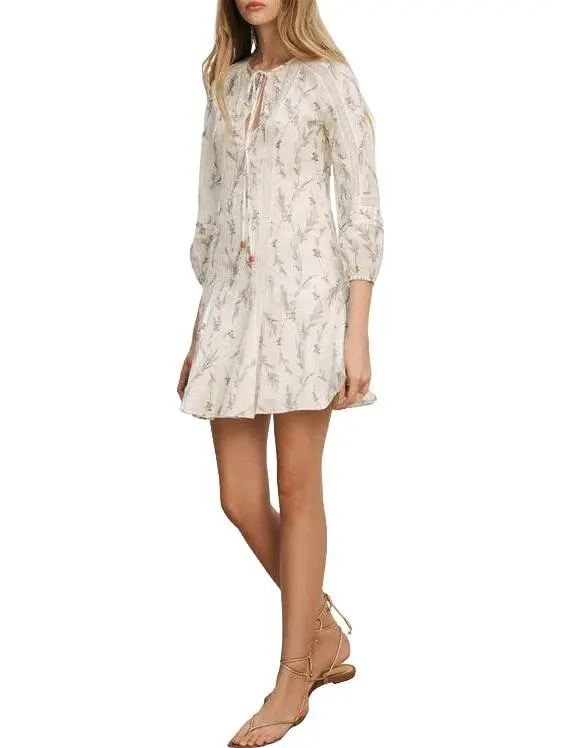 Veronica Beard Floral Cotton & Silk Minidress - Dove Multi