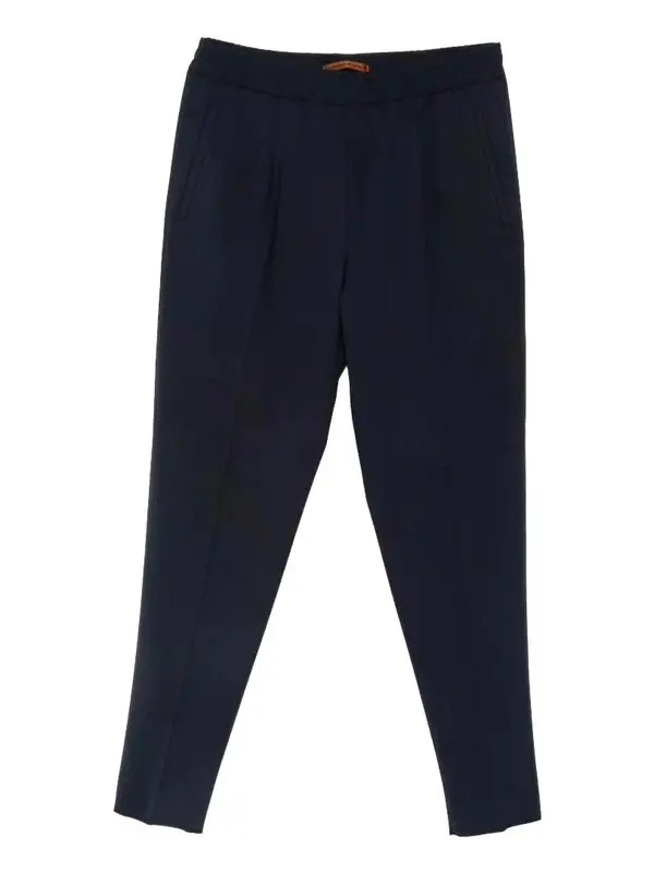 Zegna Pleated Elasticated-waist Trousers - Blue