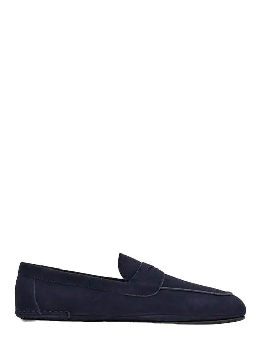 FERRAGAMO Suede Loafers - Navy