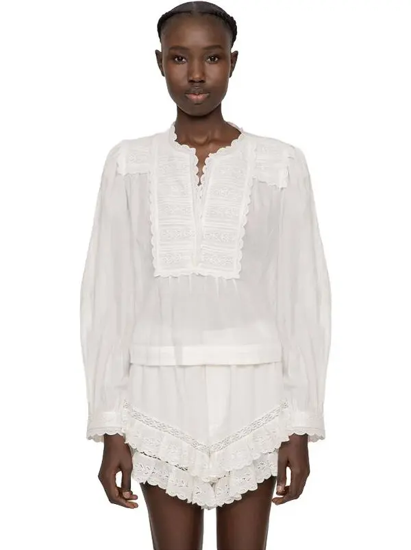 Sea Eliza Long Sleeve Top - White