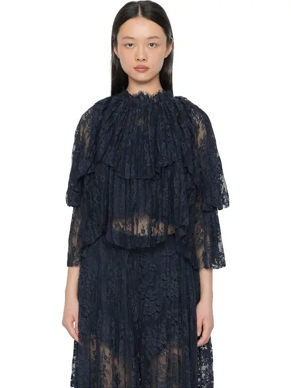 Sea Sharleen Lace Cape Top - Black