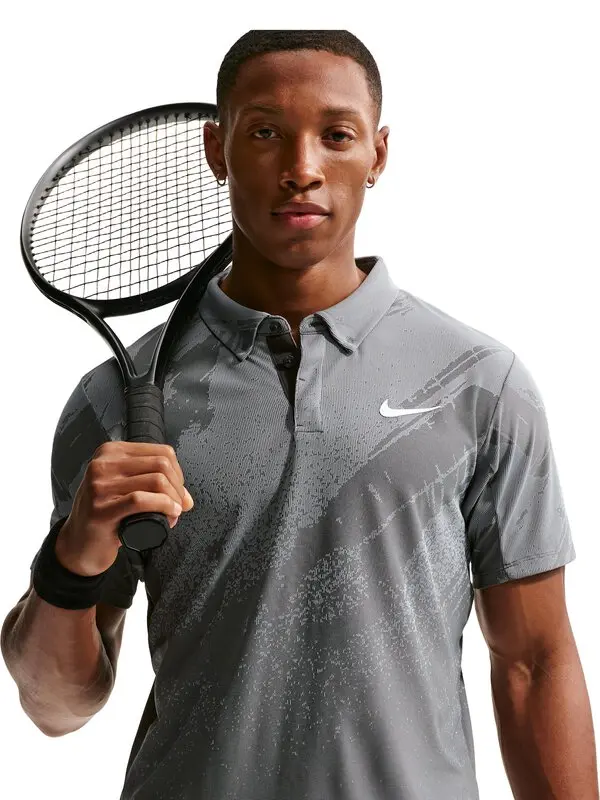 Nike Court Slam Dri-fit Adv Tennis Polo - Grey