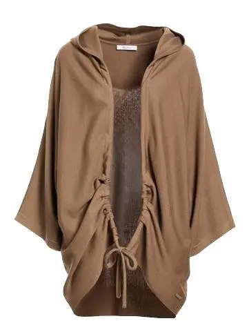 Max Mara Virgin Wool Cardigan With Drawstring Hem - Beige