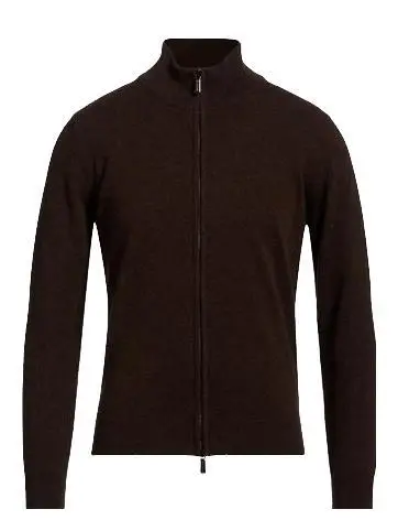 MOORER Cashmere Zip-up Cardigan - Brown