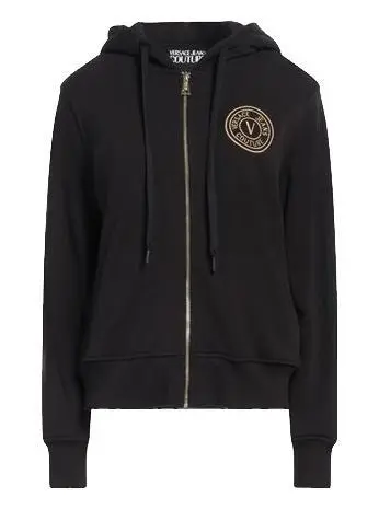 Versace Cotton Terry Full Zip Hoodie - Black