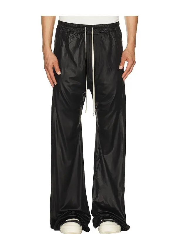 Rick Owens Wide Leg Pants With Snap Button Detail - Black