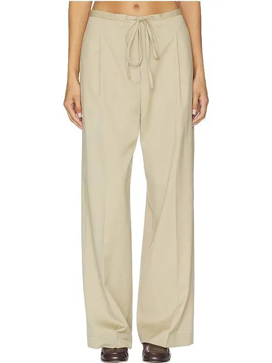 RÓHE Relaxed Drawstring Trousers - Beige