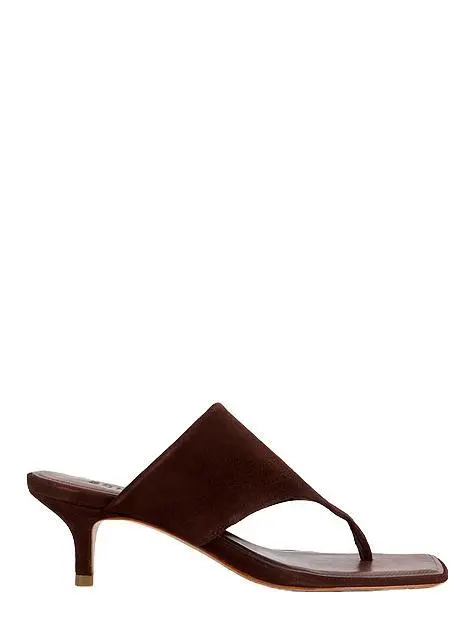Schutz Sage Mid Stiletto Sandal - Root Brown
