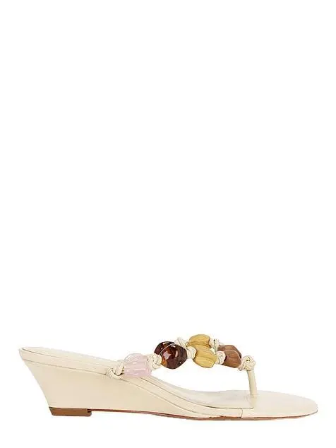 Schutz X Saphire Wedge Sandal - Egg Shell