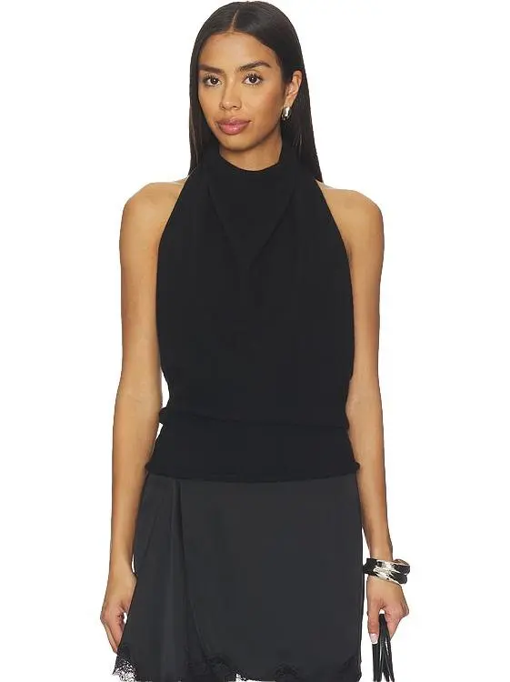 ALL MY LOVE Tara Shawl Top - Onyx