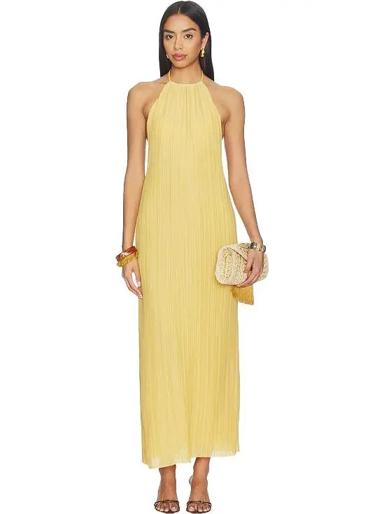 Nbd Halterneck Maxi Dress - Golden Yellow