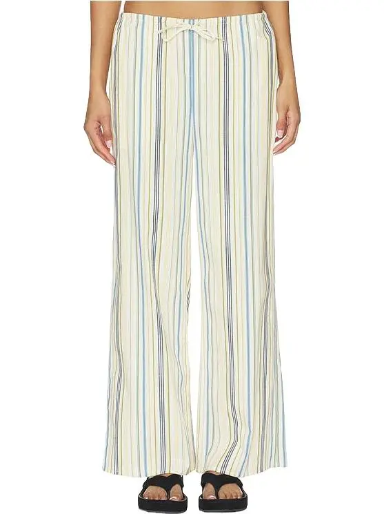 Joe's Jeans Brynn Wide Leg Pants - Azure Multi Stripe
