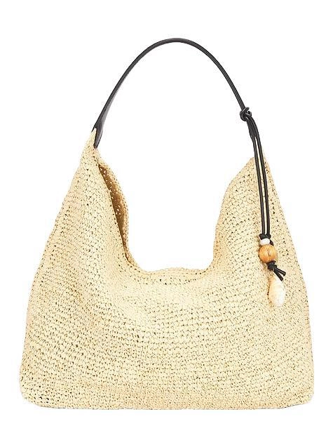Madewell Raffia Shoulder Bag - True Black Multi