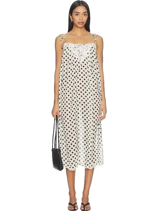 For Love & Lemons Estelle Maxi Dress - Cream & Black