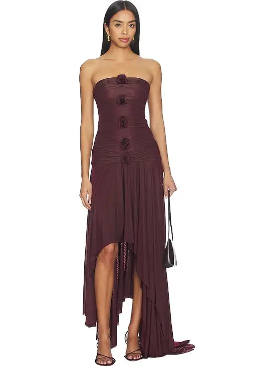 MAYGEL CORONEL Strapless Maxi Dress - Vino