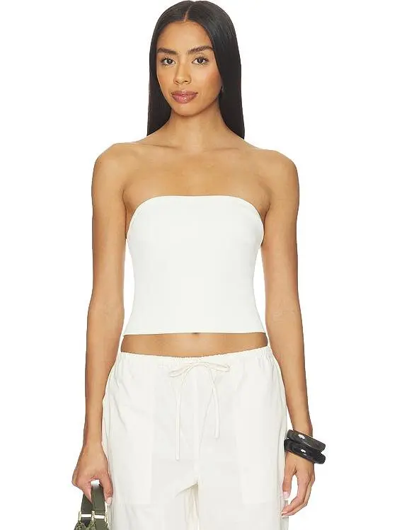SKIMS Refined Knit Tube Top - Egret