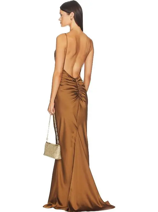 Andamane Ninfea Maxi Slip Dress - Bronze