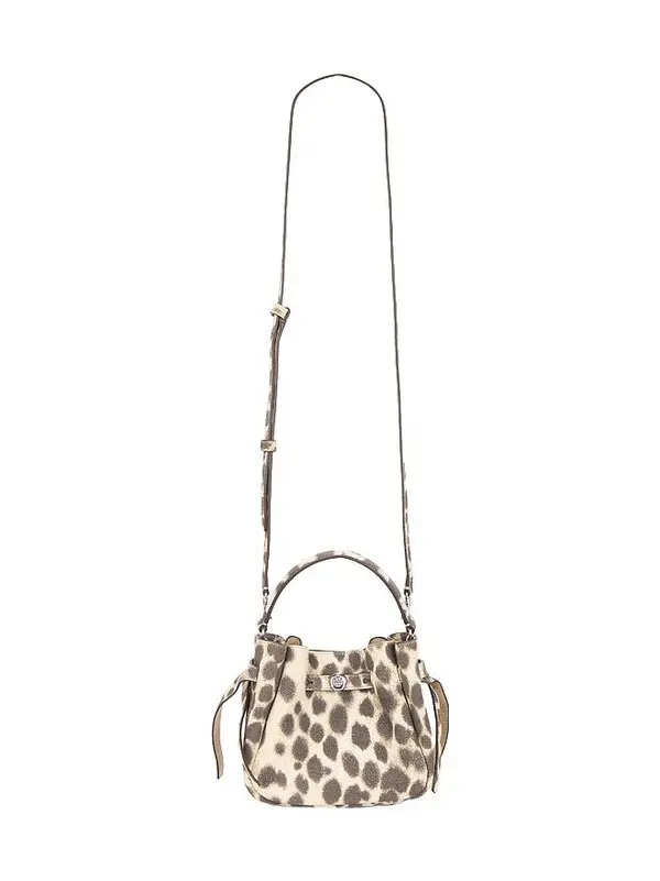 Tory Burch Romy Suede Mini Bucket Bag - Cheetah Spots