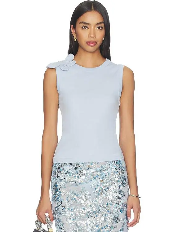 Baum Und Pferdgarten Jone Top With Floral Appliqu - Kentucky Blue
