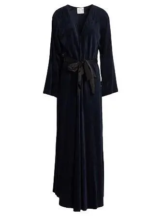 FORTE_FORTE Maxi Dress In Midnight Viscose And Polyester - Blue