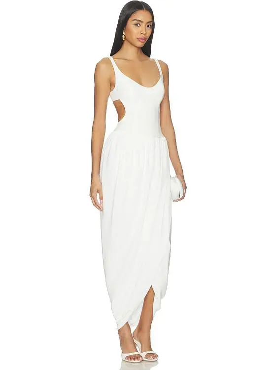 Amanda Uprichard Marcelline Midi Dress - White