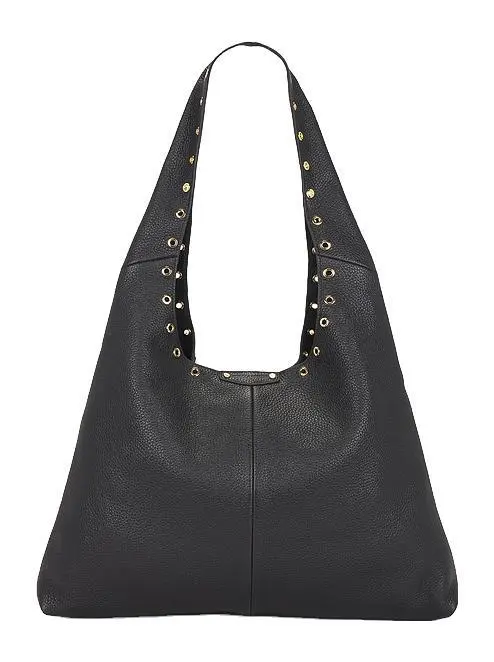 Rebecca Minkoff Slouchy Hobo Bag With Gold Tone Accents - Black