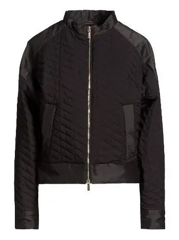 MOORER Quilted Bomber Jacket - Black
