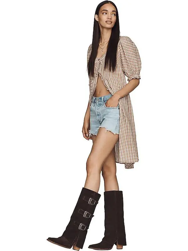 DINGO Buckle Bunny Boots - Brown