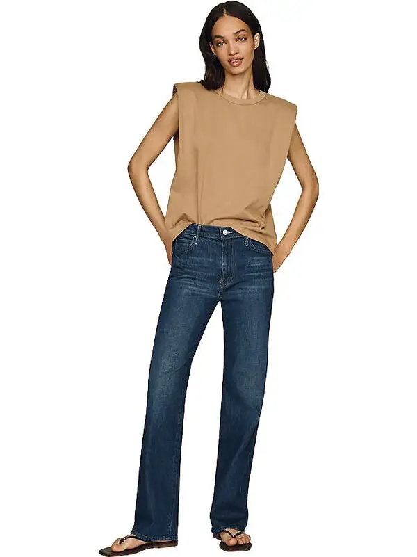 MOTHER Kick It Mid-rise Straight-leg Jeans - Made In The Shade
