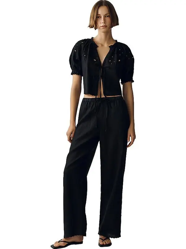 Rails Mira Linen Pants - Black