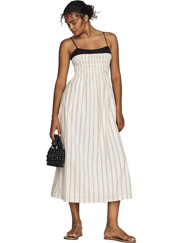 Rails Primrose Cotton Peekaboo Midi Dress - Palma Stripe
