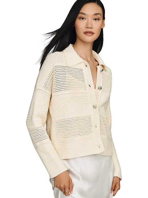 NVLT Knit Collared Jacket - Beige