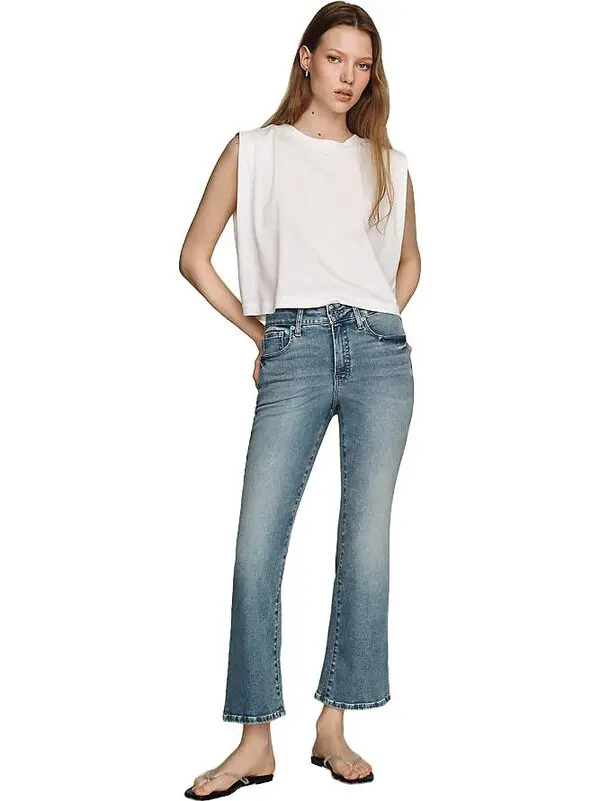 Good American Good Legs High-rise Crop Mini Boot Jeans - Indigo