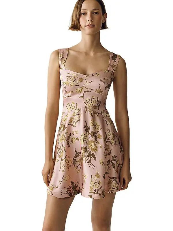 Maeve Jocelyn Sleeveless Slip Mini Dress - Pink Floral