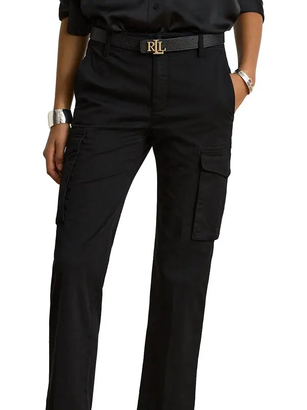 Ralph Lauren Cropped Cargo Chino Pants - Black