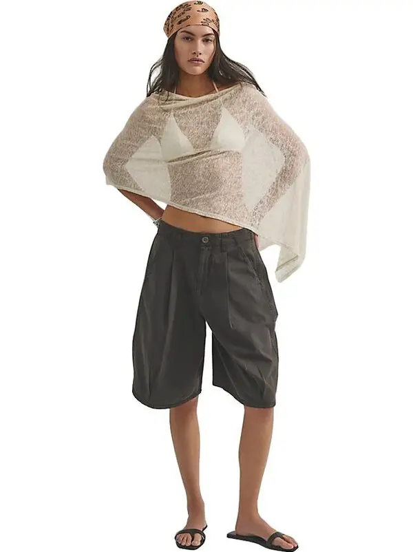 Free People Skyscraper Trouser Shorts - Black