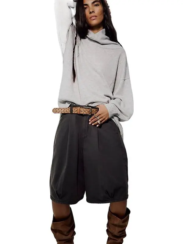 Free People Skyscraper Trouser Shorts - Black