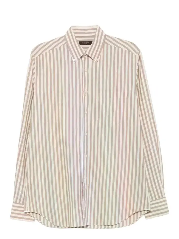 GLANSHIRT Striped-pattern Button-down Shirt - Neutrals