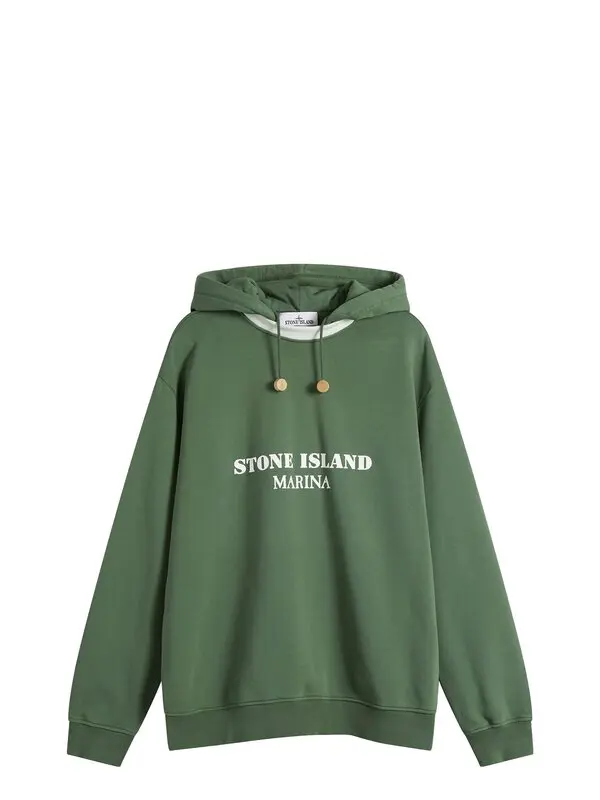 Stone Island Marina Garment Dyed Hoodie - Quartz Green