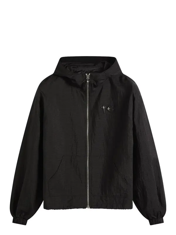THUG CLUB Hooded Nylon Jacket - Black