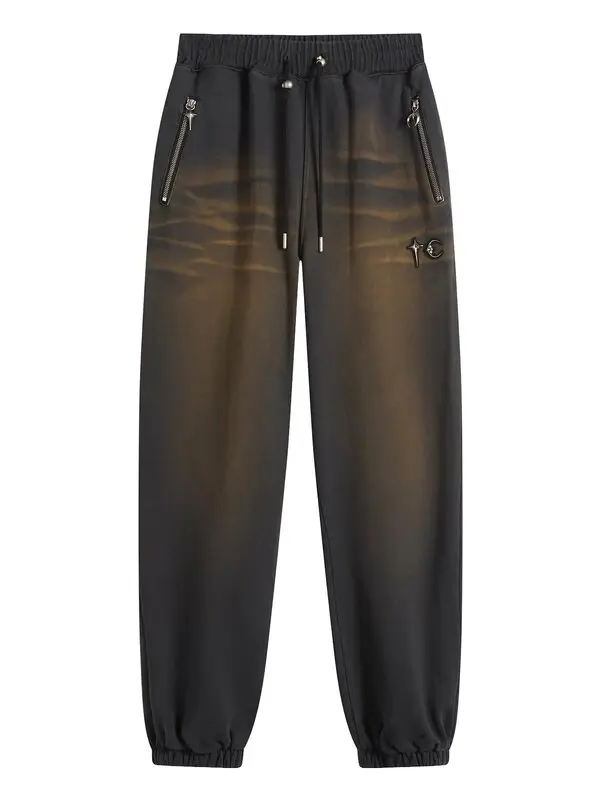 THUG CLUB Faded Sweatpant - Rust Black