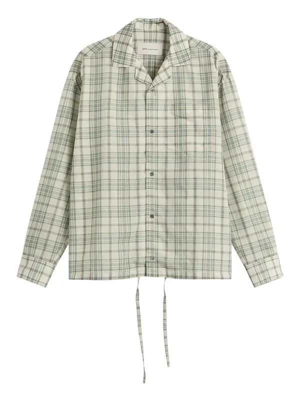 Ami Check Veil Boxy Shirt - Vert Sapin/blanc Creme