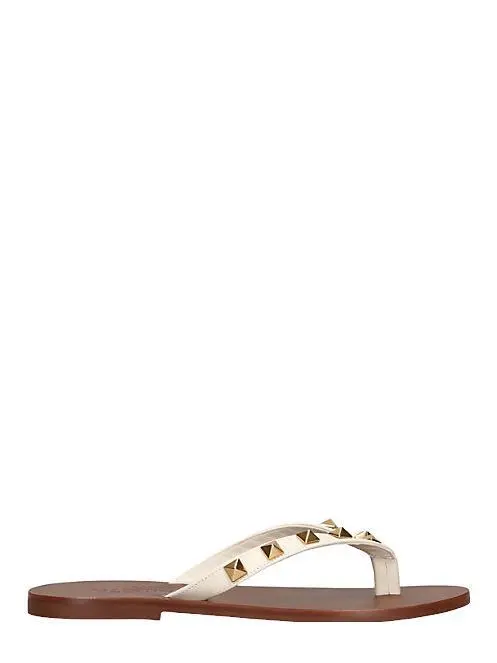 Valentino Garavani Rockstud Leather Sandals - White/oth