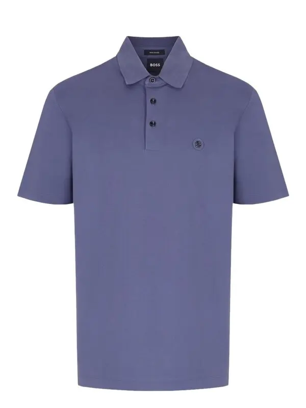 Hugo Boss C-parris Logo Patch Polo Shirt - Blue